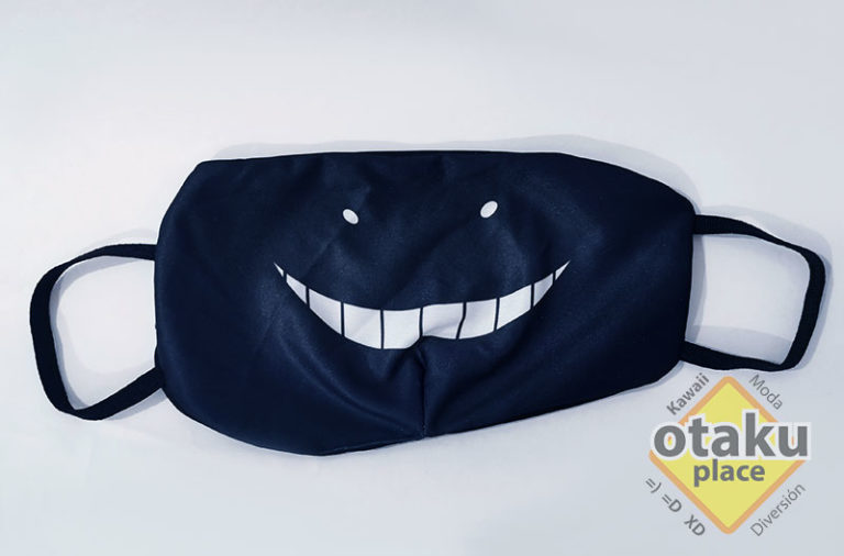 Cubrebocas Assassination Classroom Negro - Otaku Place